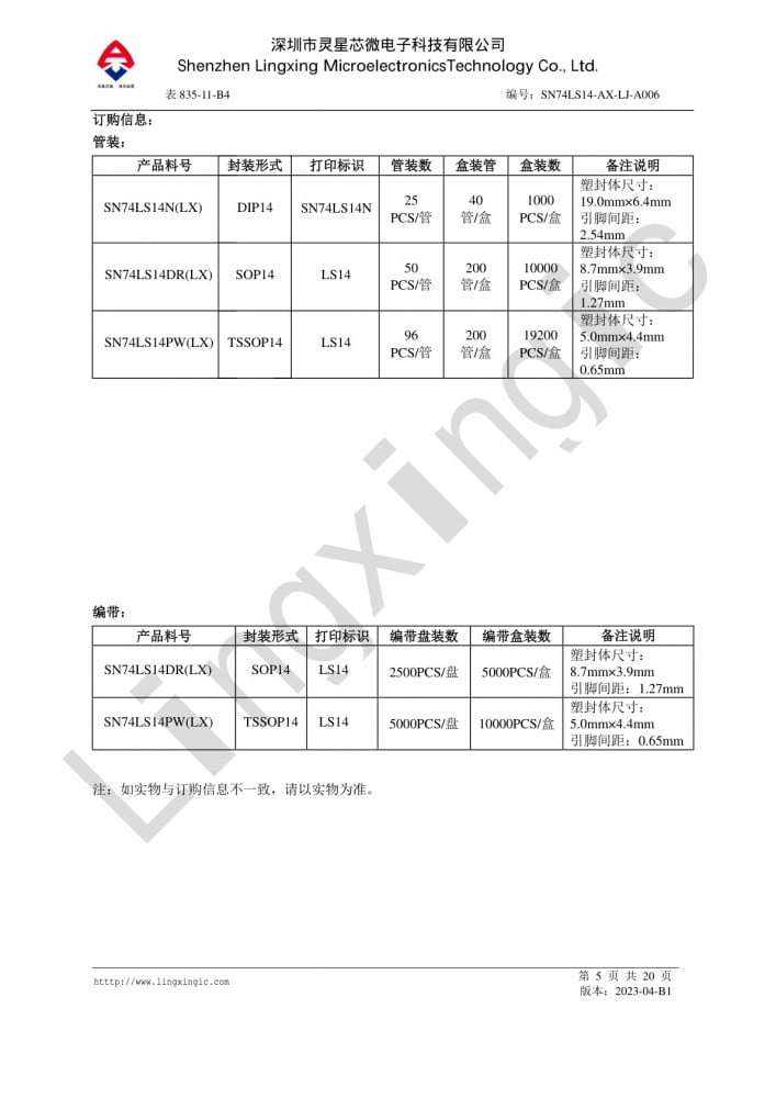 SN74LS14 datasheet page 5