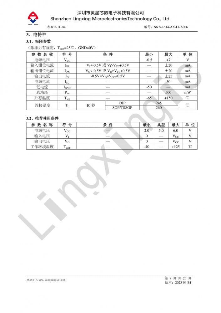 SN74LS14 datasheet page 8
