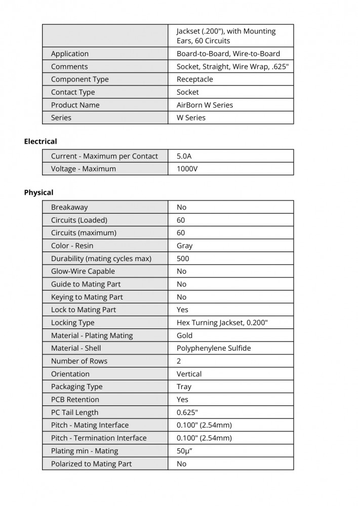 WTB60SAW40JTB technical document image, page 2