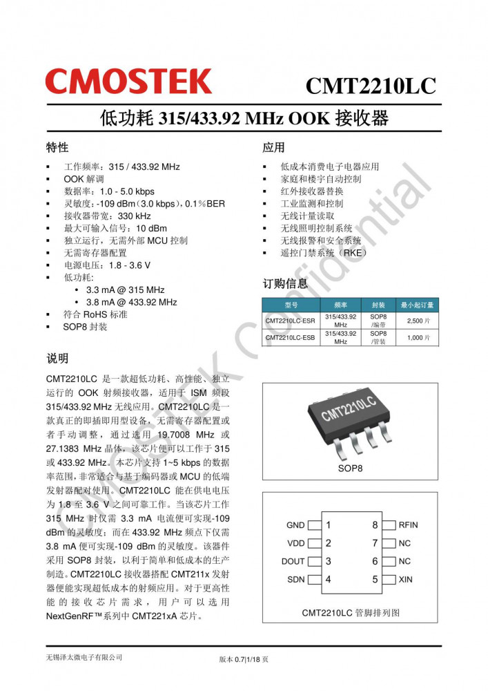 CMT2210LC document page 1