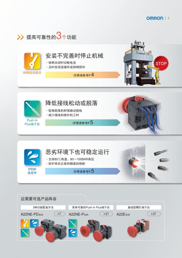 OMRON A22E technical document page 3