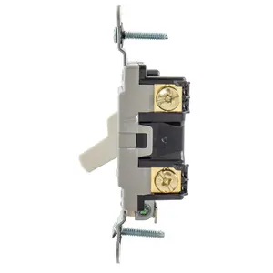 Toggle Switch, 1P, 15A 120/277V AC, Back & Side Wired, Light Almond for sale