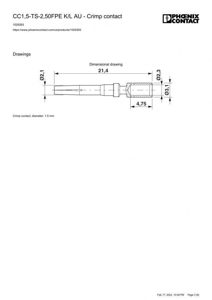 Phoenix Contact 1029393 technical document page 3