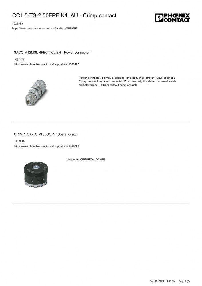 Phoenix Contact 1029393 technical document page 7