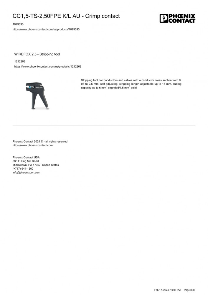 Phoenix Contact 1029393 technical document page 8