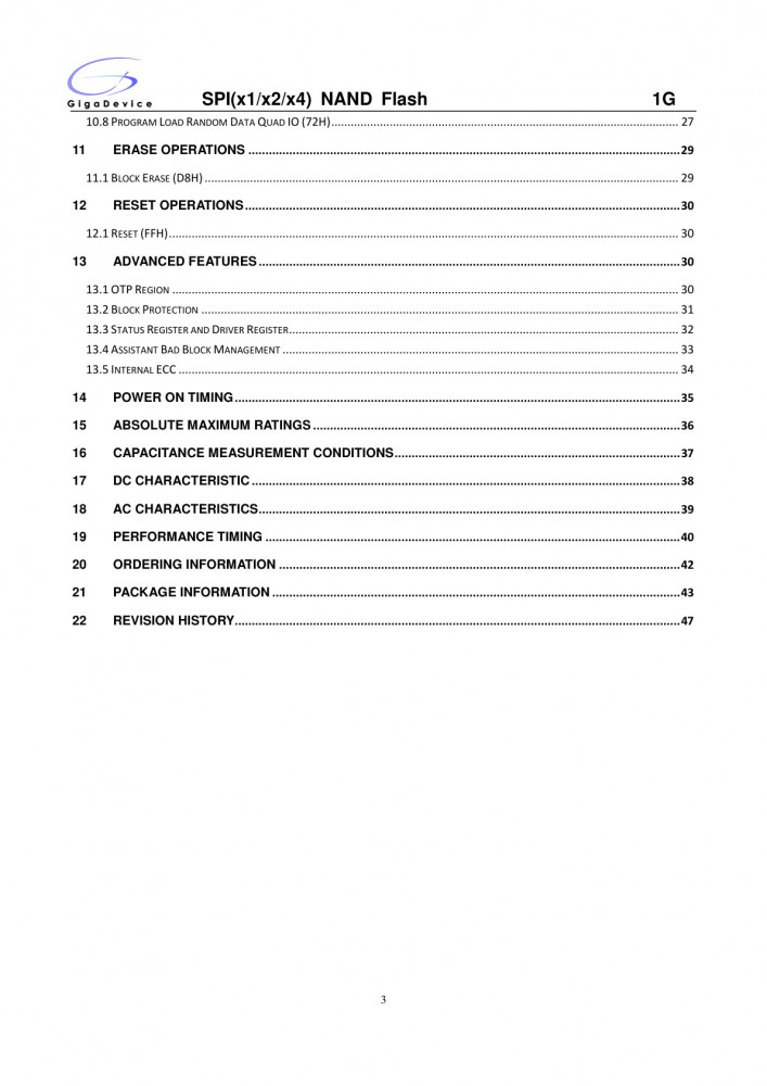 GD5F1GQ4UBYIGR datasheet page 3