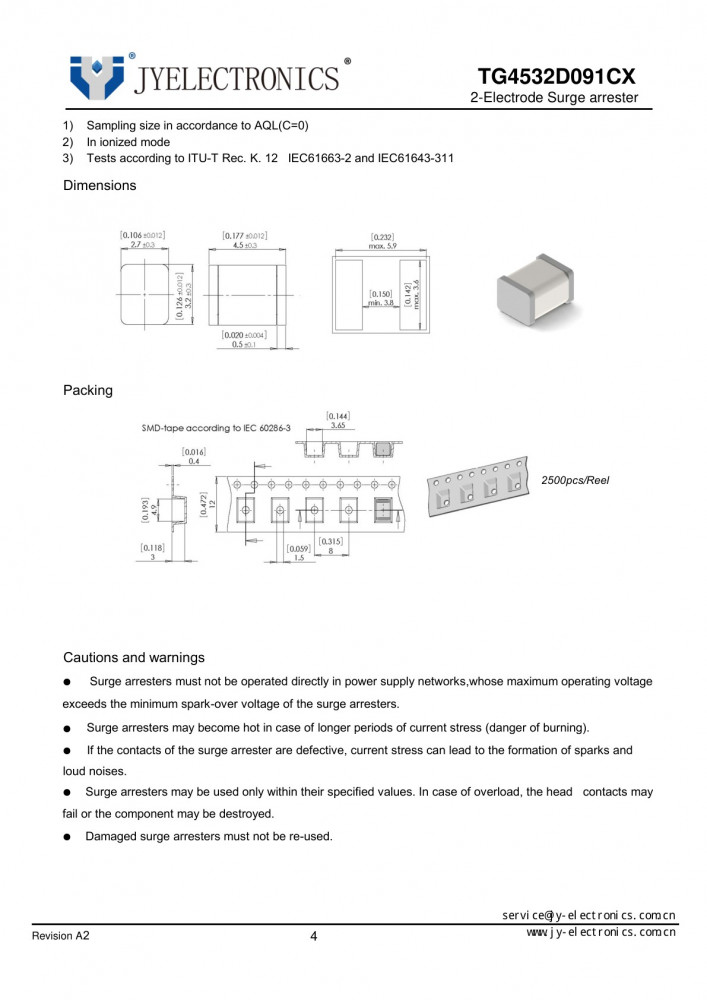 TG4532D091CX technical document page 4