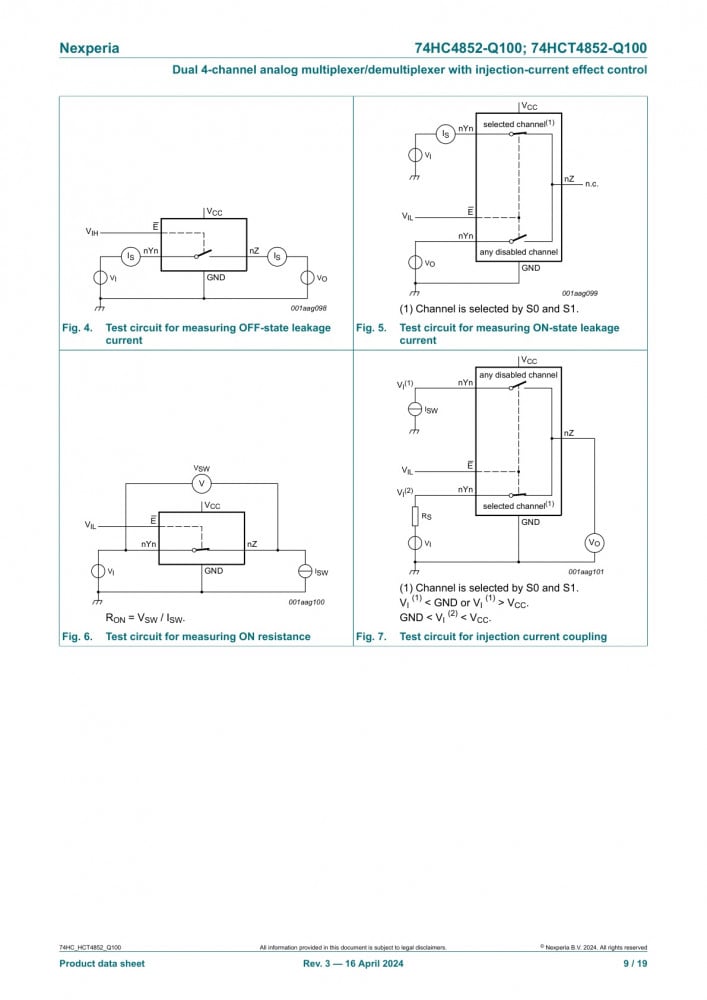 74HC4852PW-Q100 datasheet page 9