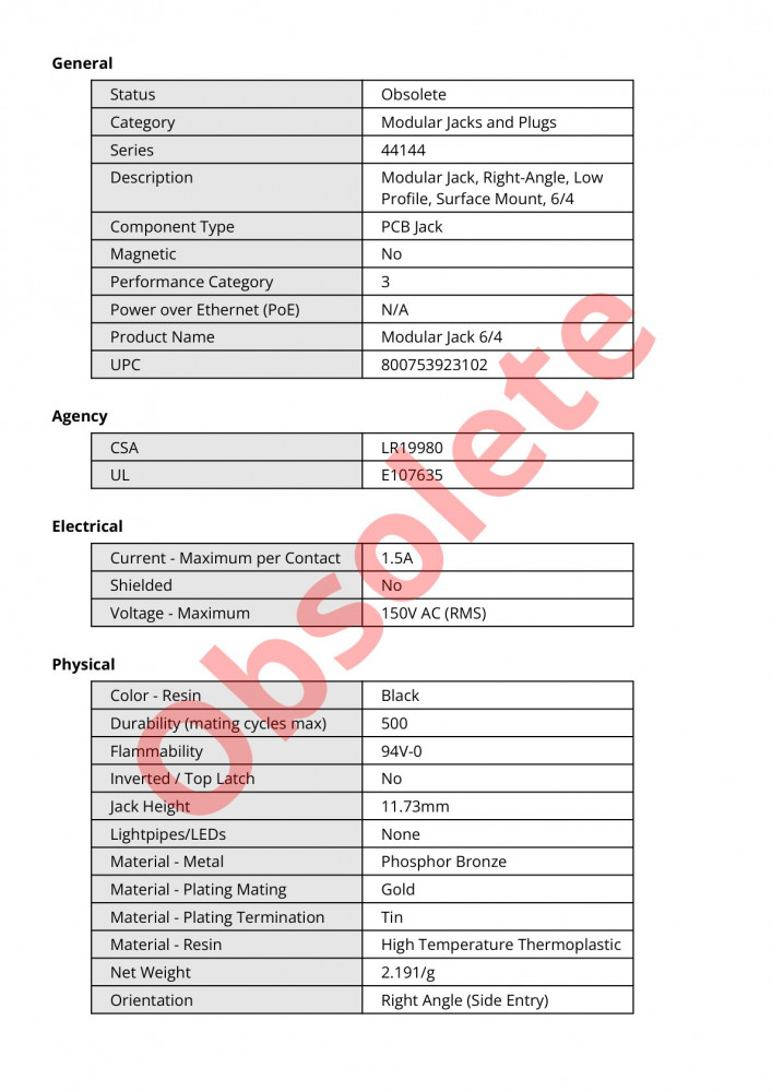 MOLEX 441440014 technical document page 2