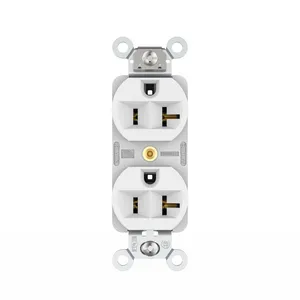 Straight Blade Devices, Receptacles, Duplex, Commercial/Industrial Grade, 2-Pole 3-Wire Grounding, 20A 125V, 5-20R, Ivory for sale