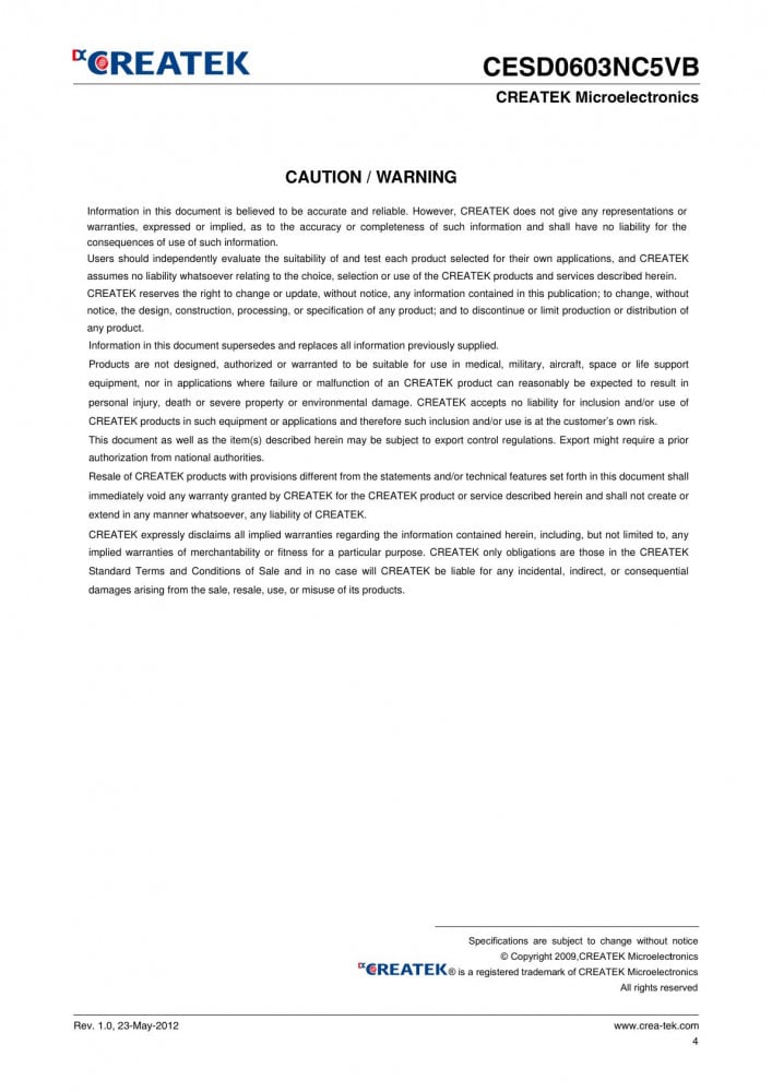 CESD0603NC5VB datasheet page 4