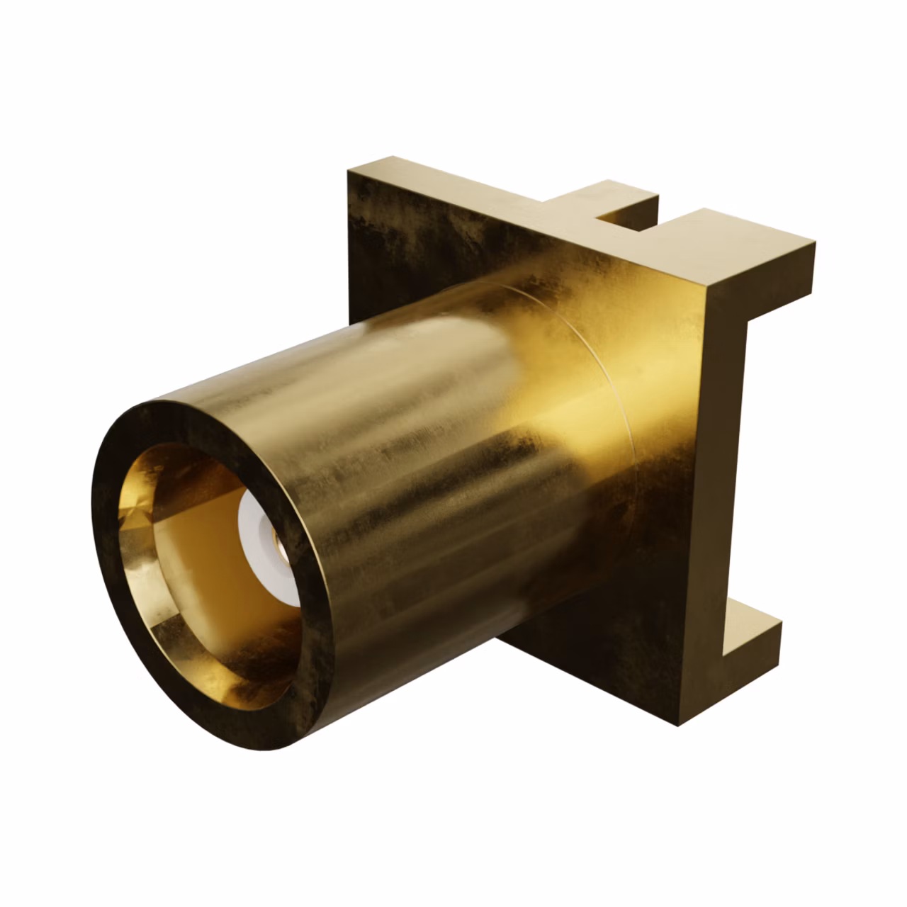 MCX Jack, Straight, PCB Receptacle, Edge Mount, Brass Body, Gold (Au) Plated, Bag, 50 Ohms for sale