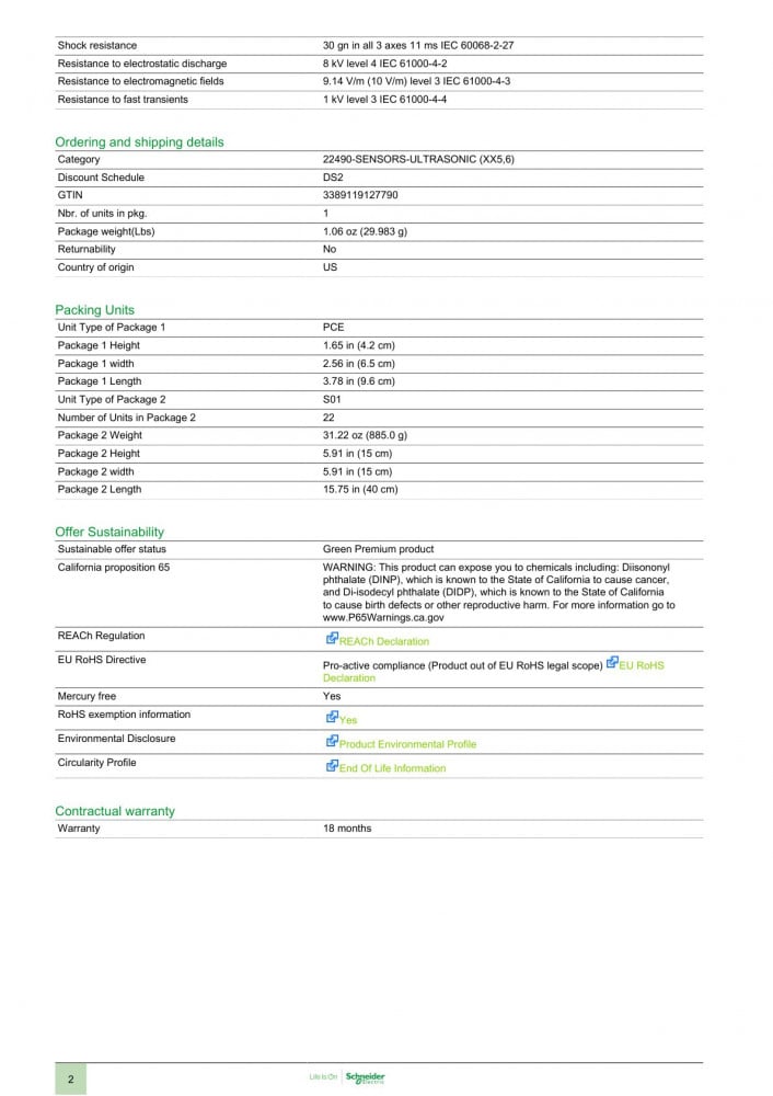 XXR12A8KAM8 technical document page 2