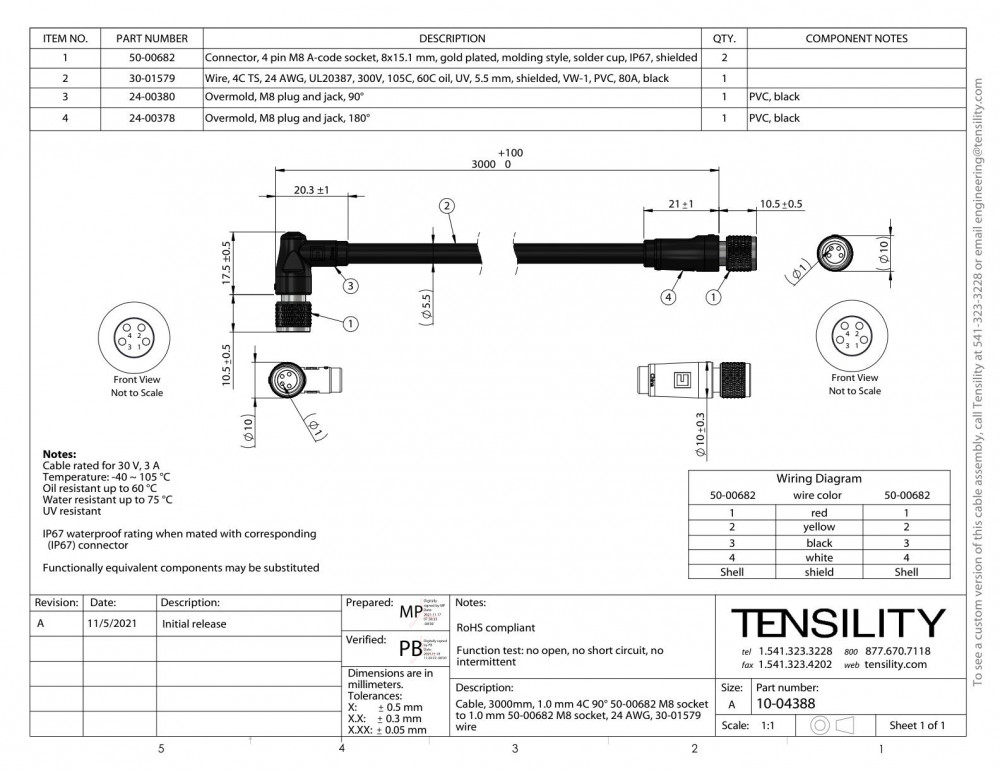 Tensility International 10-04388 product drawing