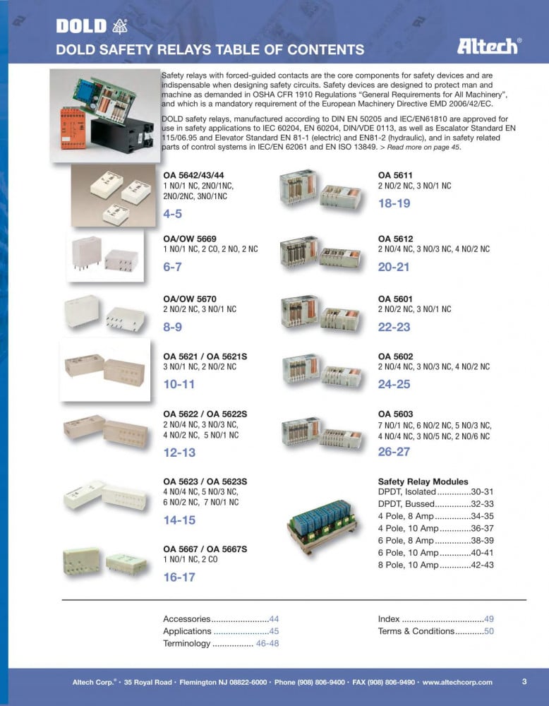 Altech DOLD safety relay document page 3