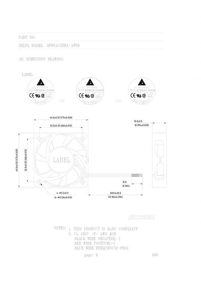 AFB0412HHA-AF00 frequency generator page