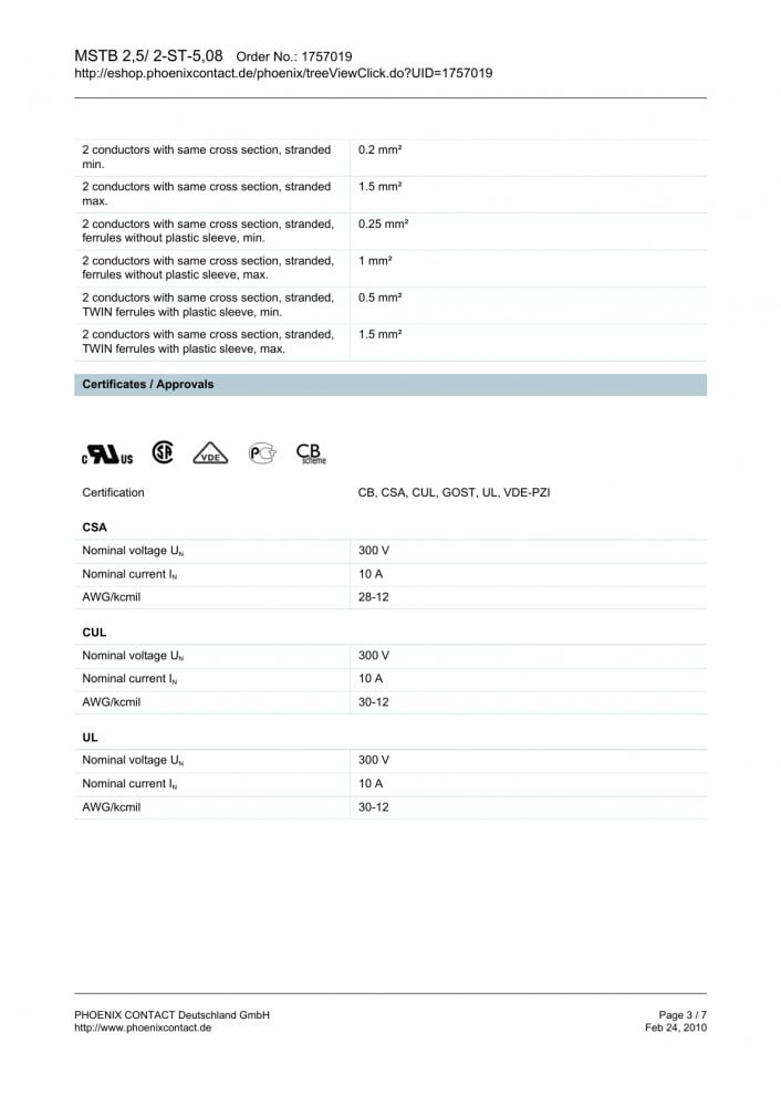 Phoenix Contact 1757019 technical document page 3