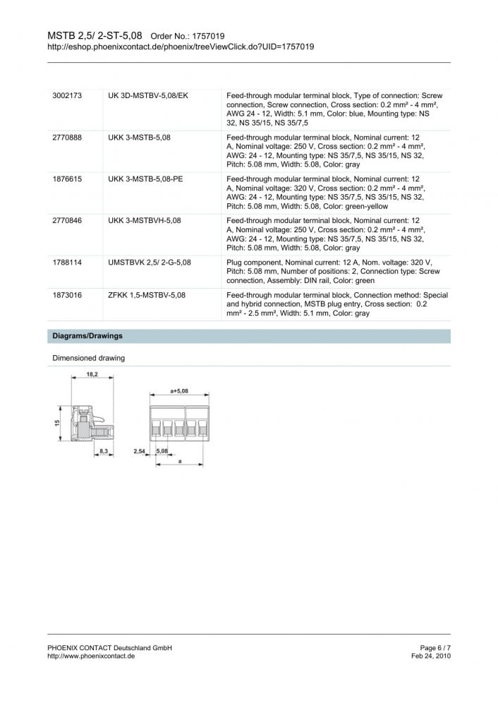 Phoenix Contact 1757019 technical document page 6