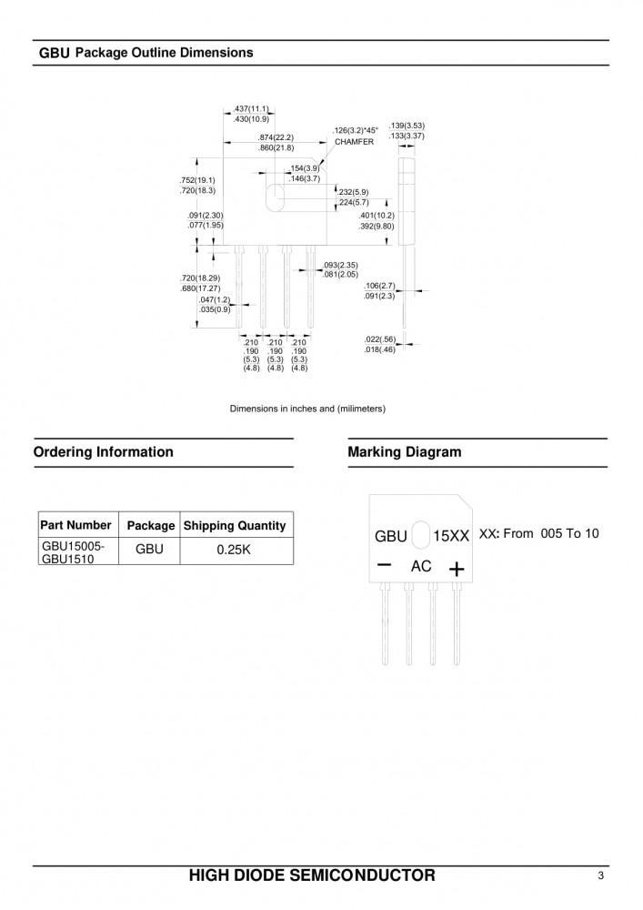 GBU1510 datasheet page 3