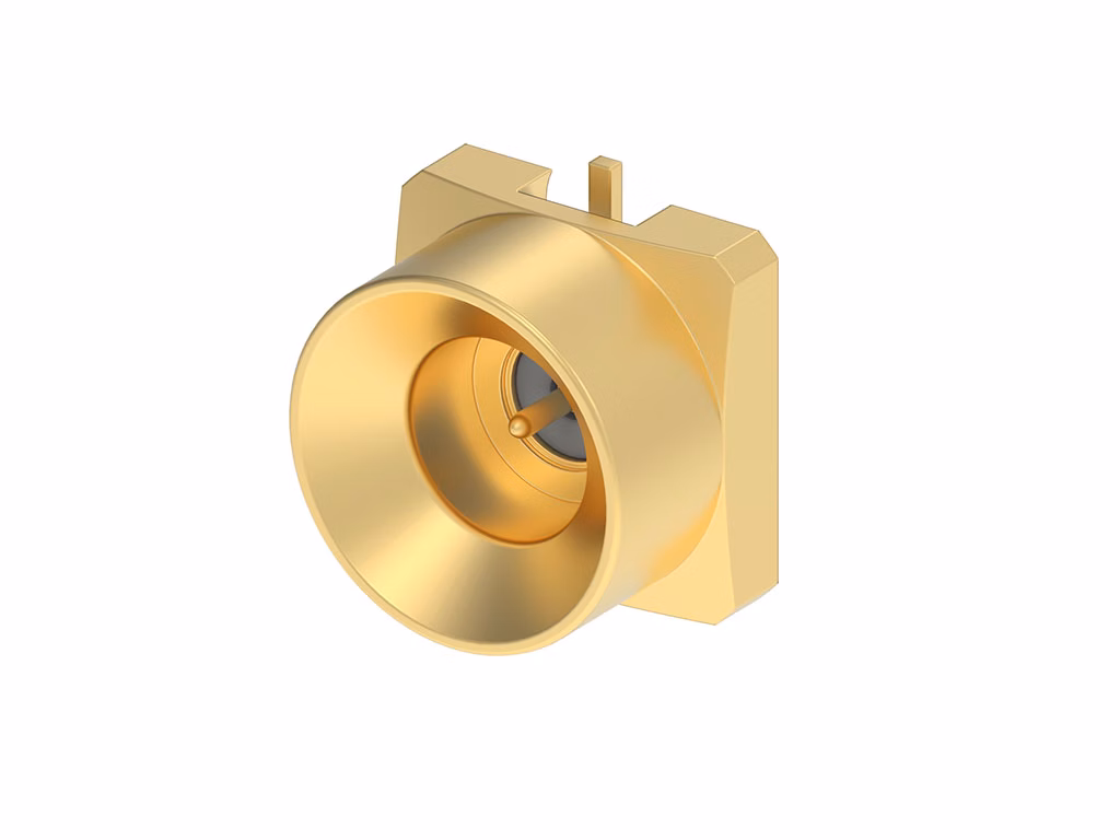 SMP Plug, Straight, Smooth Bore, PCB, Through Hole, Tray