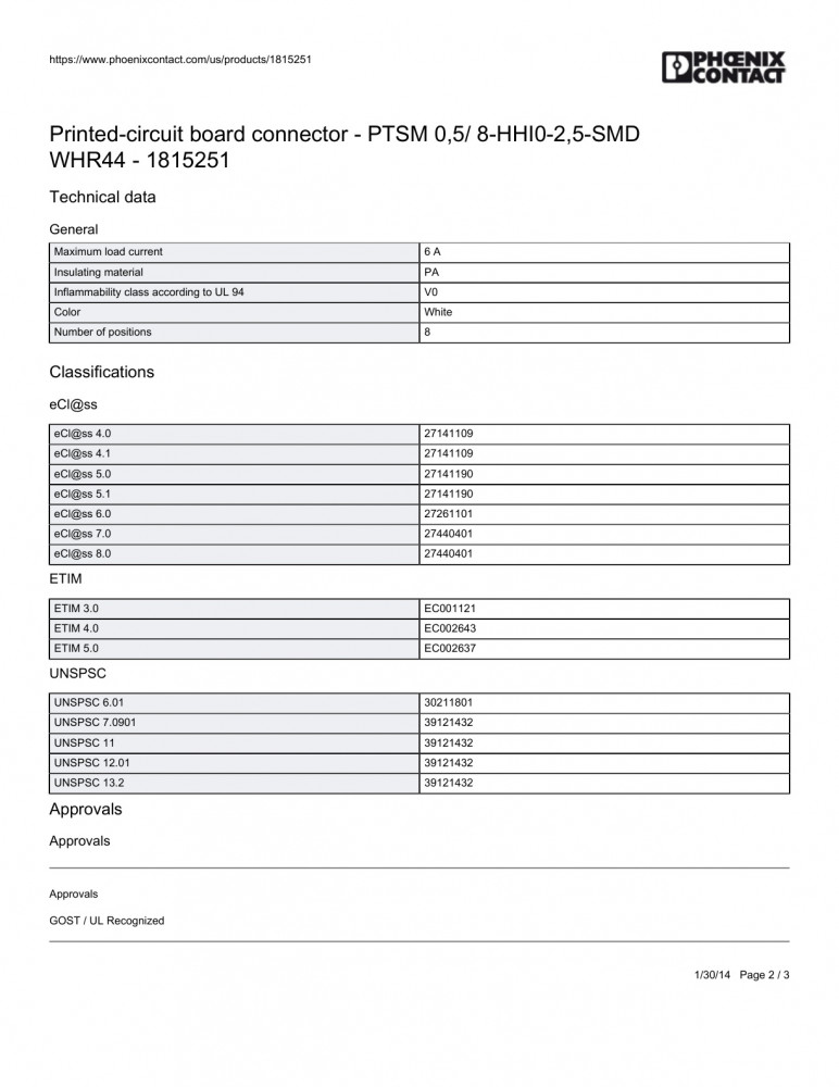 Phoenix Contact 1815251 technical document page 2