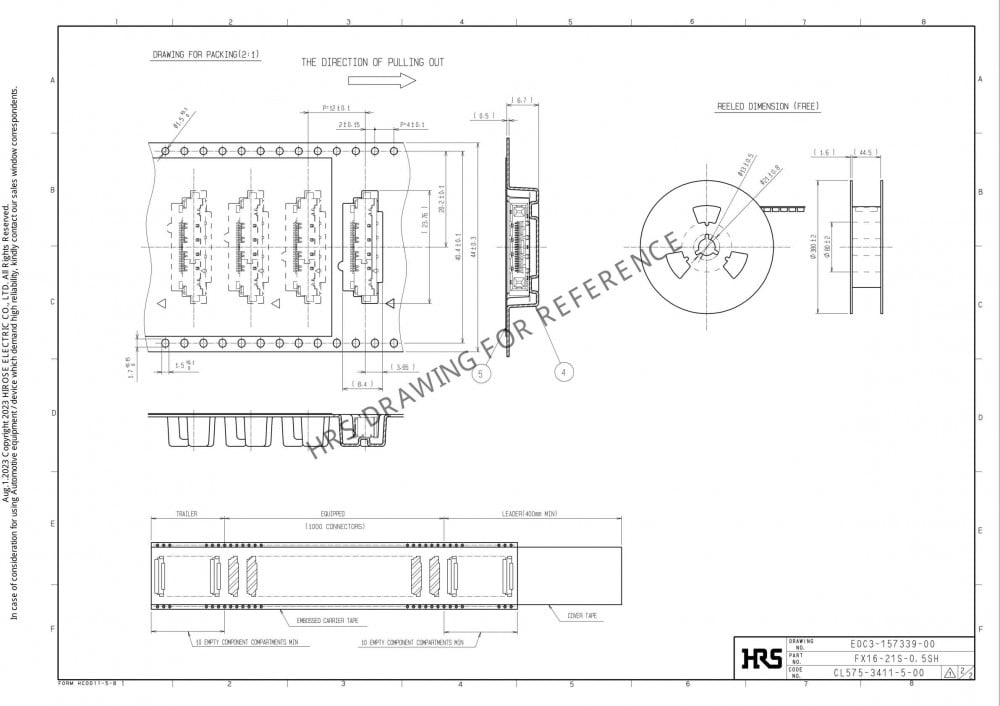 HRS FX16-21S-0.5SH drawing sheet 2