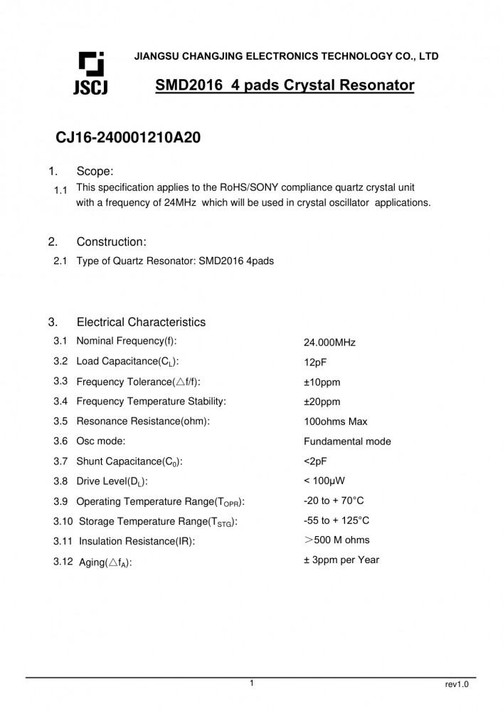 CJ16-240001210A20 datasheet page 2