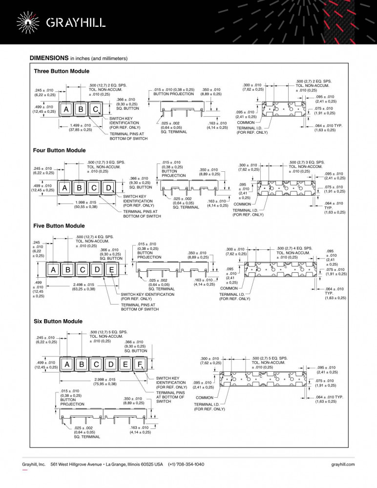 Grayhill Series 87 documentation page 2