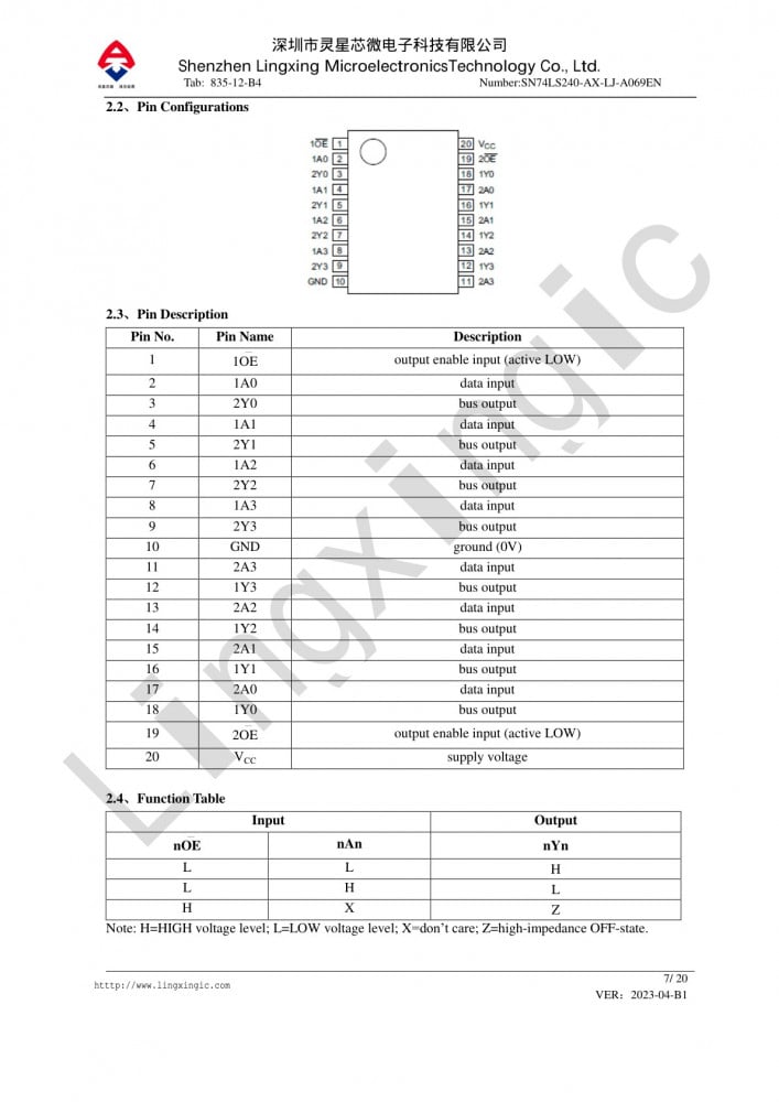 SN74LS240N(LX) datasheet page 7