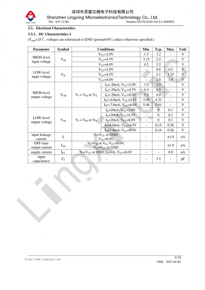 SN74LS240N(LX) datasheet page 9