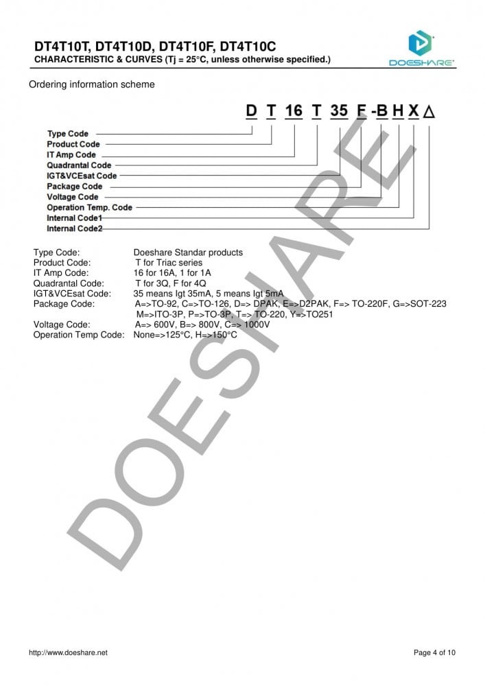 DT4T10T-CH datasheet page 4