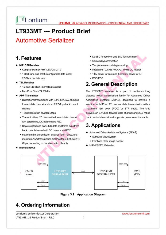 LT933MT product document page 1
