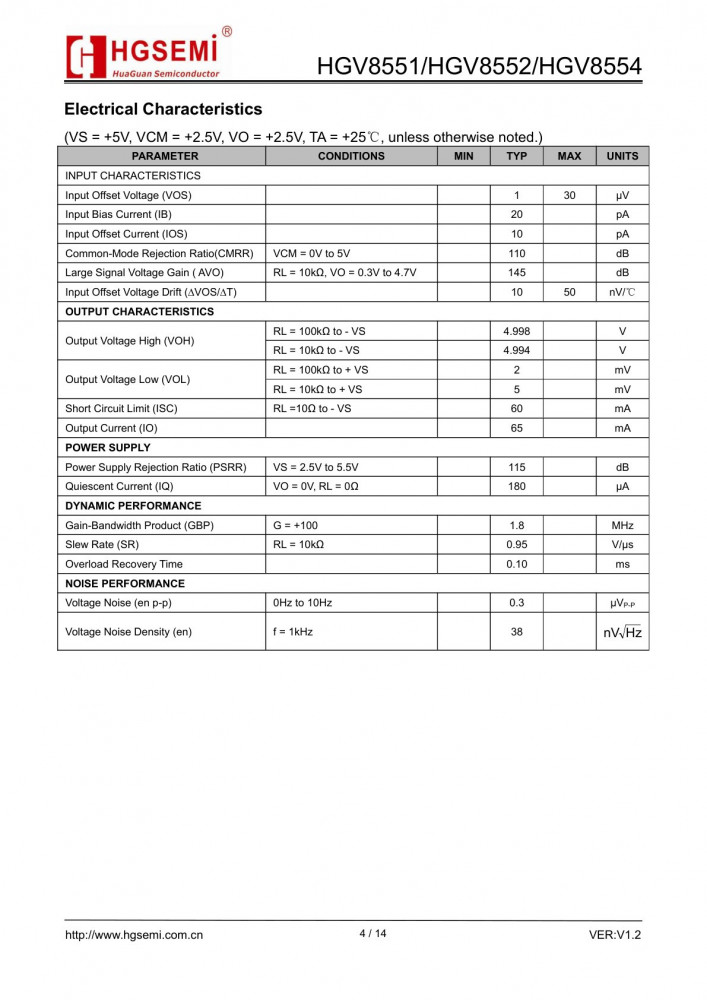 HGV8552MM/TR datasheet page 4