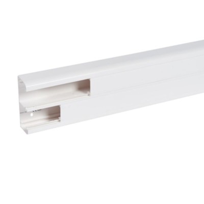 Snap-on trunking 2 compartments white 50x130mm, length 2,5m for sale