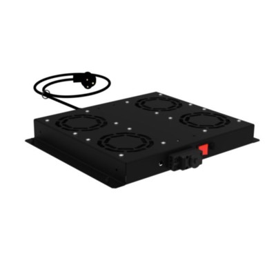 Linkeo - Fan module with 6 fans and analog thermostat 2P+E british standard plug