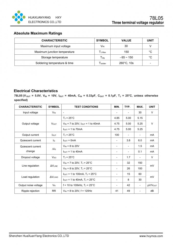 78L05 datasheet page 2