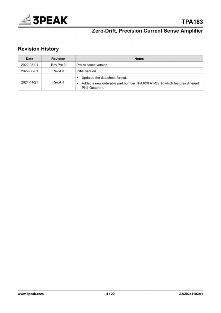 TPA183A2-S5TR datasheet page 4
