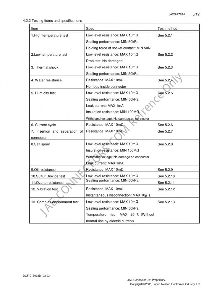 MX23A specification page 5