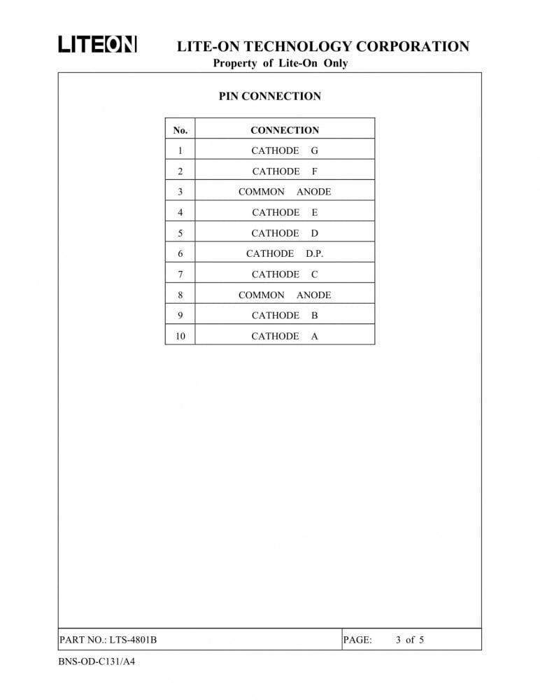 LTS-4801B datasheet page 3