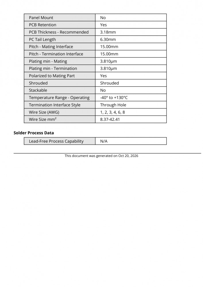MOLEX 399200704 technical document preview, page 3