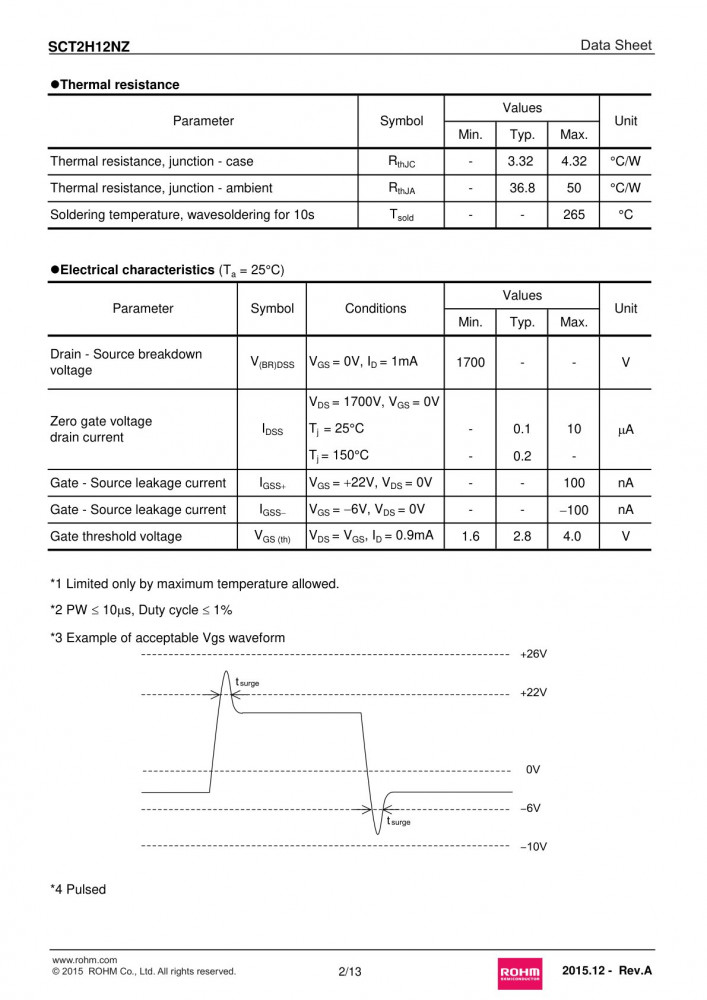 SCT2H12NZGC11 technical document page 2