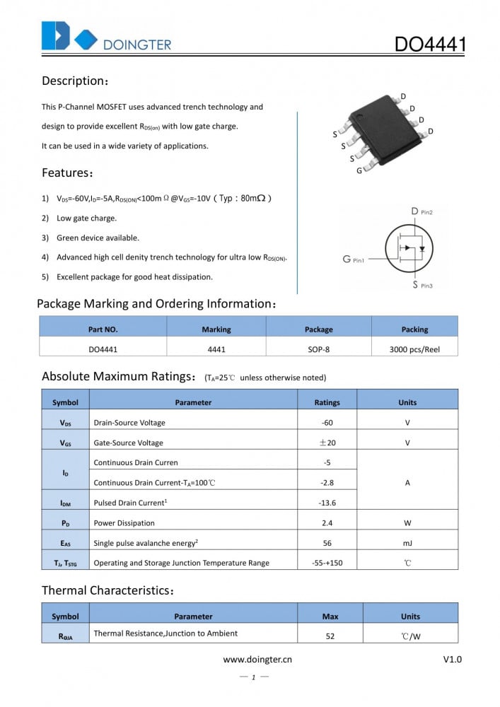 DO4441 datasheet page 1