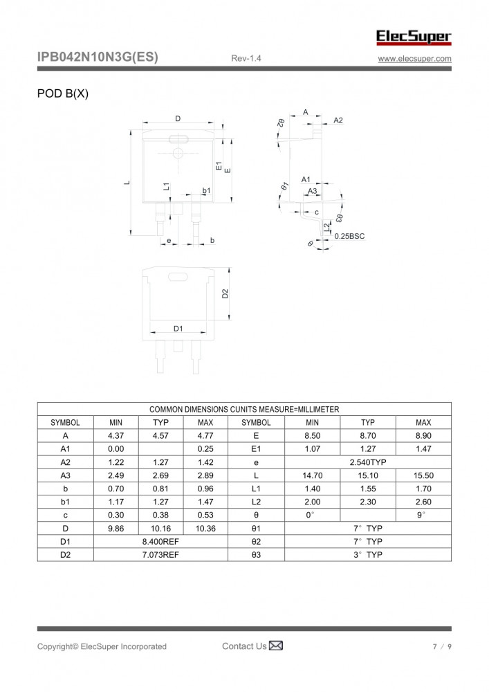 IPB042N10N3G(ES) datasheet page 7