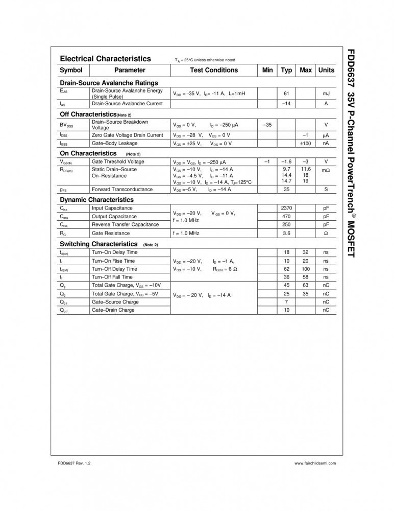 FDD6637 datasheet page 3