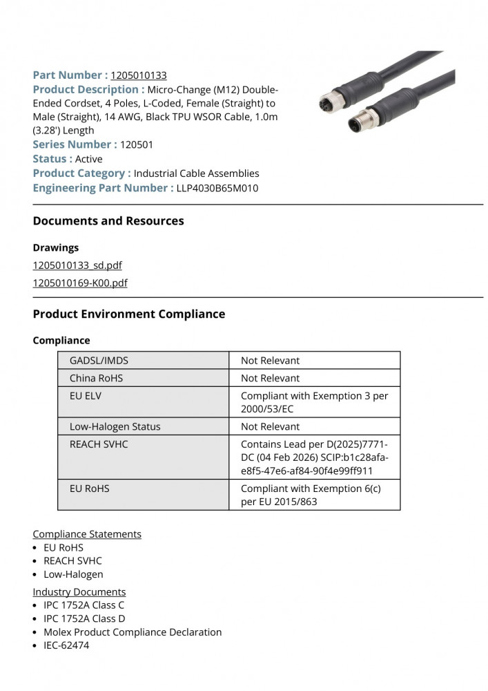 MOLEX packaging document image 1