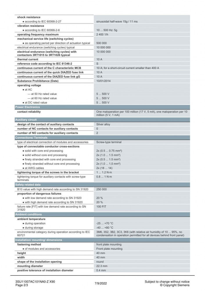SIEMENS A6X30141704 product documentation page 2