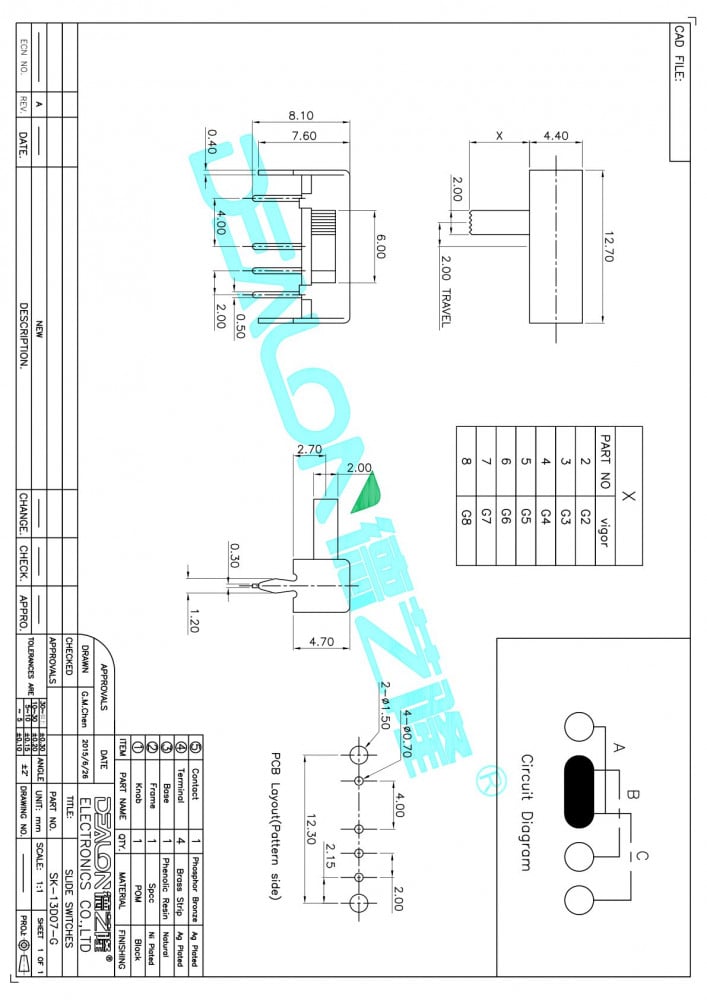 DEALON SK-13D07-G4 technical document preview
