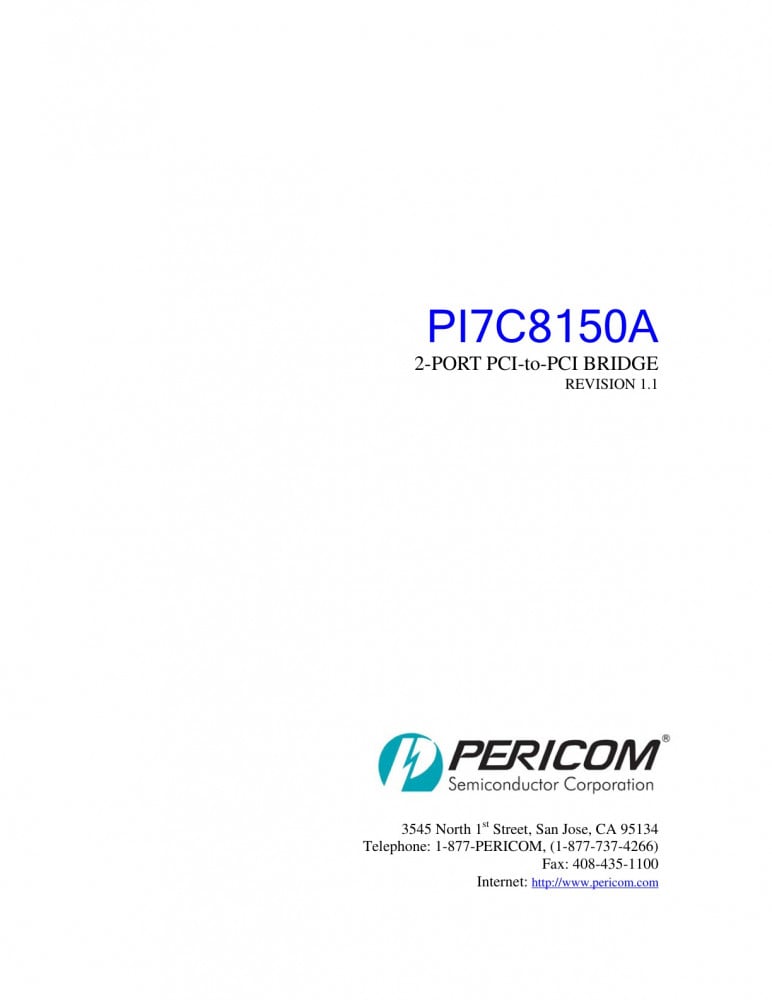 PI7C8150A datasheet page 1