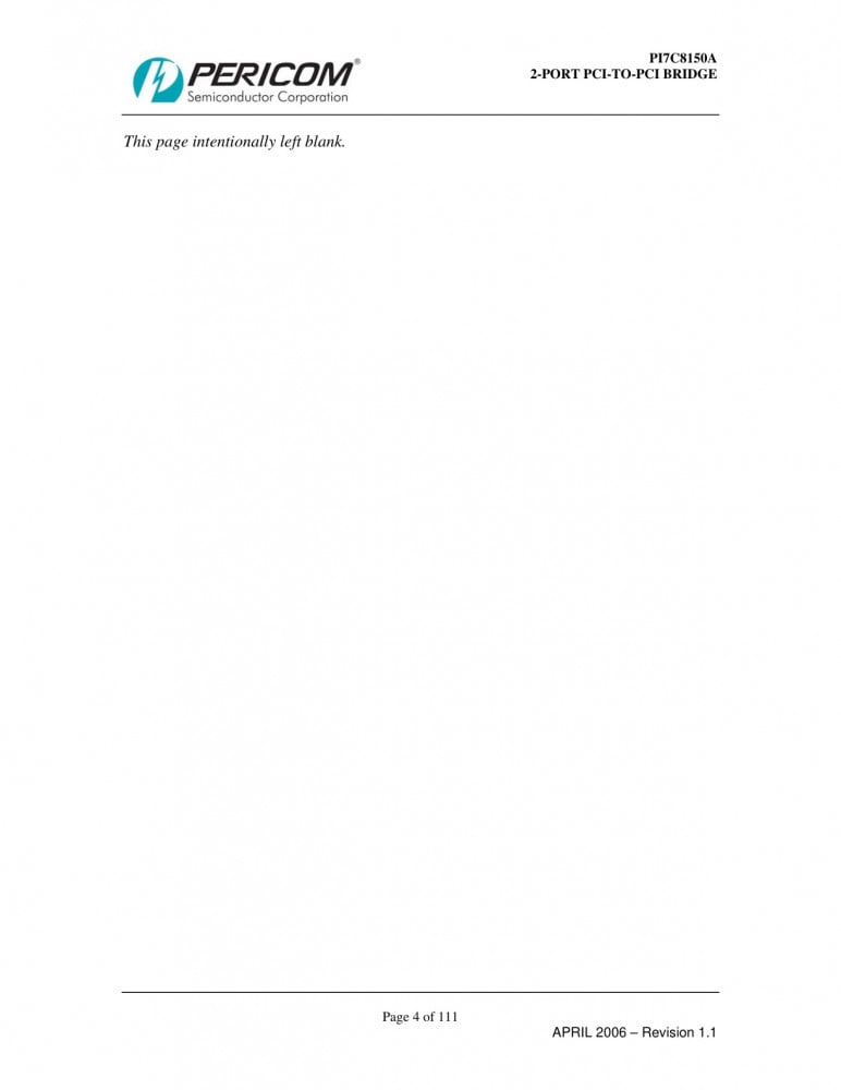 PI7C8150A datasheet page 4