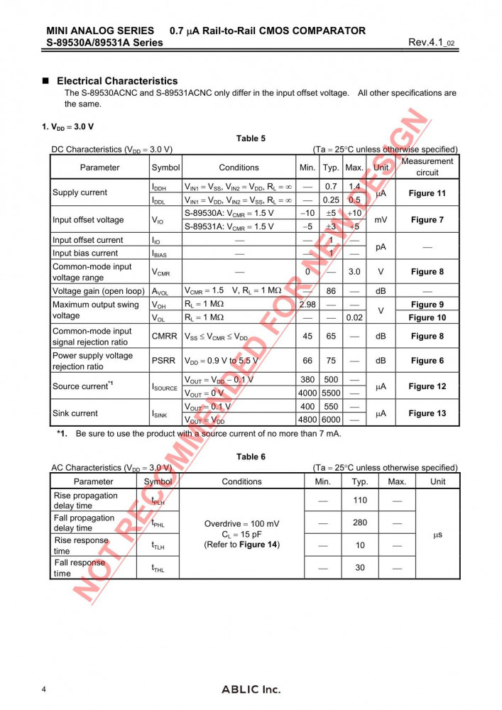 S-89530A/89531A datasheet page 4